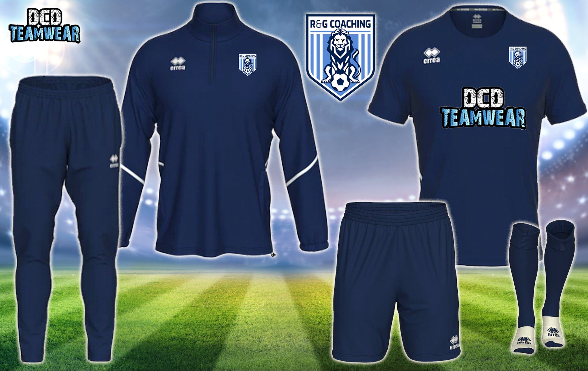 R&G Coaching Errea Marvin, Manfred & Myron Bundle - JUNIOR (Navy)