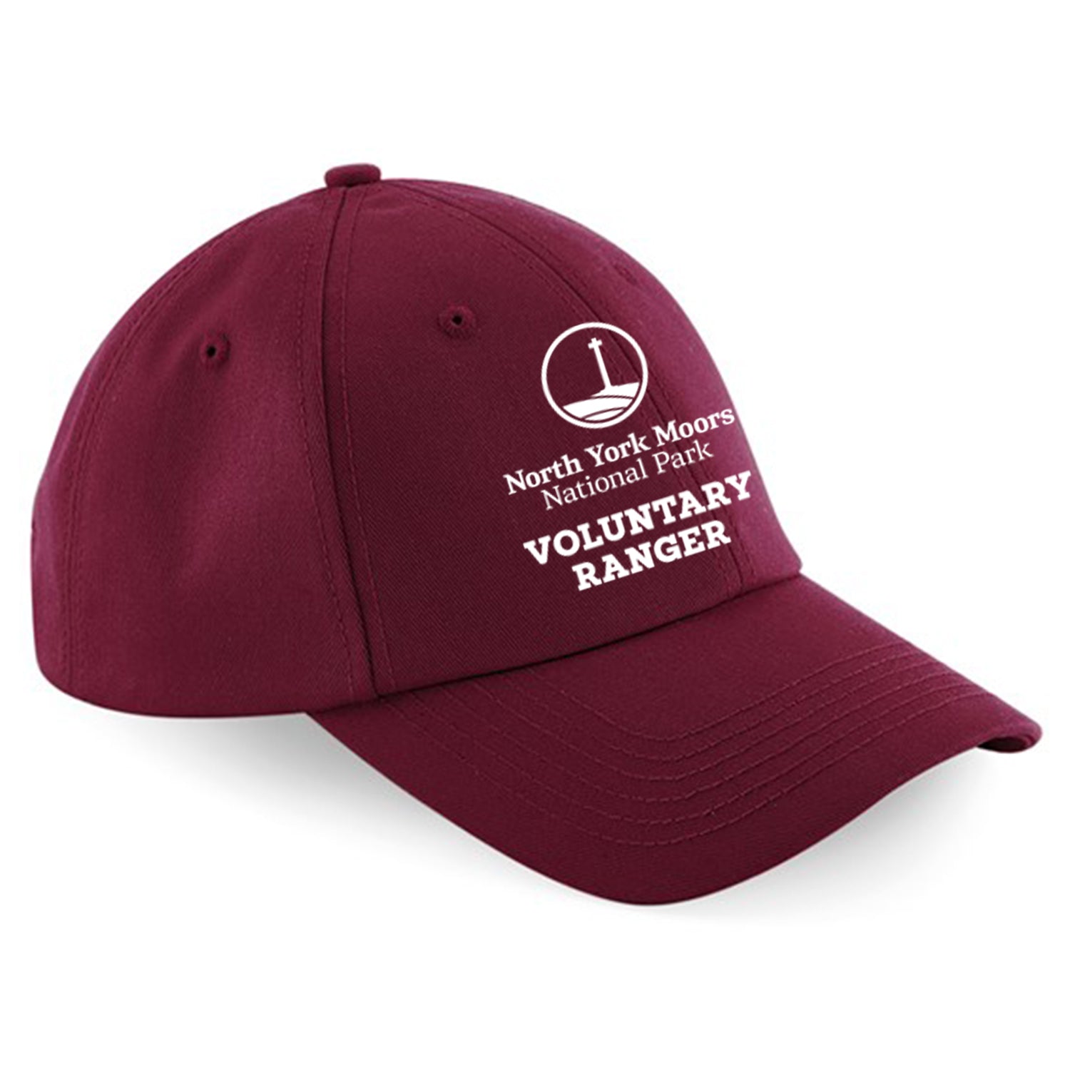 North York Moors National Park VOLUNTARY RANGER Logo Cap - Burgundy 87